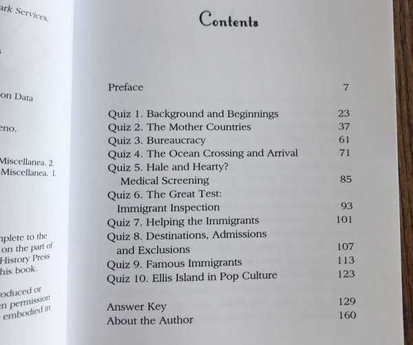 The Ellis Island Quiz Book - Save Ellis Island